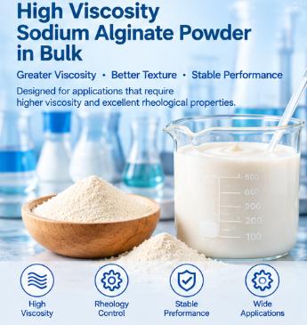 China Hydrocolloid Alginate Alginic Acid Sodium E401 Food Grade Chemical for sale