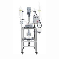 China Double Layer Jacketed Glass Reactor 100ml 500ml Agitated Borosilicate 50Hz for sale