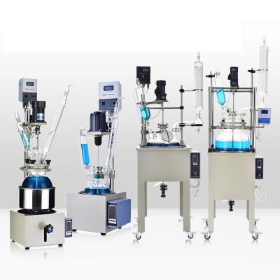 China Chemical Industrial Glass Reactor Jacketed Bioreactor Jacketed Vessel for sale