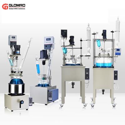 China 10L Chemical Vacuum Stirred Reactor Laboratory Single Layer Glass for sale