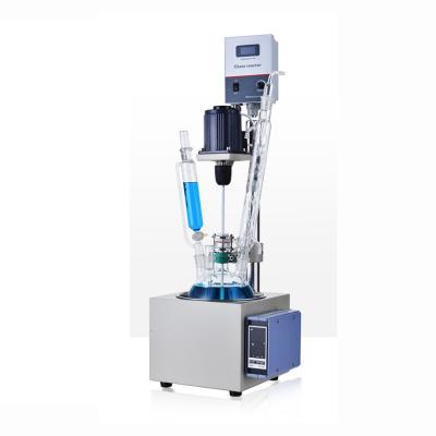 China High Precision Glass Stirrer Reactor Laboratory Single Layer Chemical Glass Reactor for sale