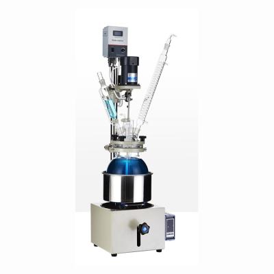 China Jacketed Single Layer Glass Reactor Chemical Vacuum Mixing Reaction for sale