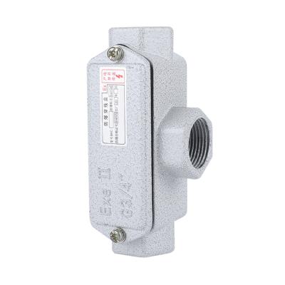 China BAXIT G1/2 Aluminum Alloy Waterproof Explosion-proof Three-Way Wiring Box Threading Box Junction Box for sale