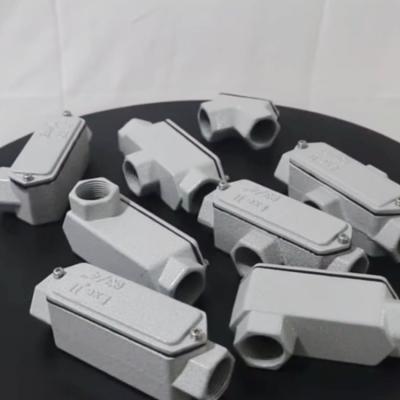 China Aluminum Alloy ATEX Explosion-Proof Junction Box Explosion Proof Threading Box 1/2 Inch LEFT 90 Degree Elbow for sale