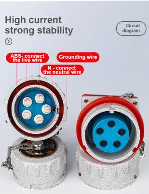 China 16A/32A/60A/100A/150A/300A YT/XZ/YZ-4 IP66 4pin 220v/380V Explosion Proof Plug and Socket for sale