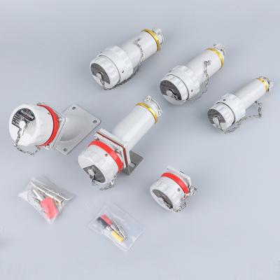 China Waterproof Explosion Proof Non Sparking 16A/32A/60A/100A/150A/300A 3P+N Cable Glands 4pin/5pin Three Phase Plug Socket for Offshore for sale