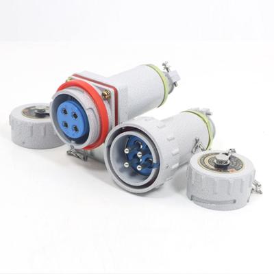 China IP66 4-Pin 5-Pin 60A/YT/YZ/XZ-4 Cable Glands 63A 250V Explosion-Proof Aluminum alloy Plug Socket Waterproof for sale