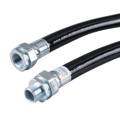 China DN20 Explosion Proof Flexible Conduit Stainless Steel Corrugated Hose for Hazardous Areas Rubber Tubing for sale
