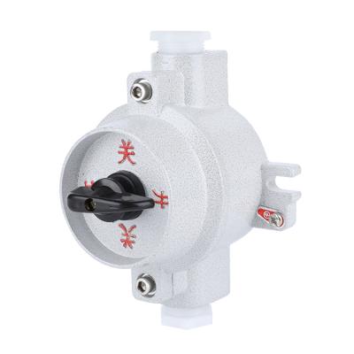China ATEX 10A AC220V Explosion Proof Transfer Rotary Lighting Switches ATEX Knob On-off Switch Corrosion Proof for Oil Station for sale