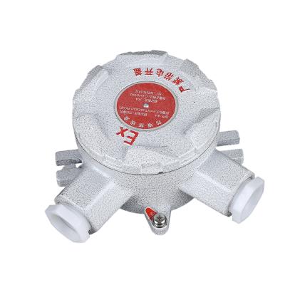 China AH-IIC Type E Angle Flat Cover Explosion-proof Junction Box, Exd IIC T6 IP65 Aluminum Alloy for sale
