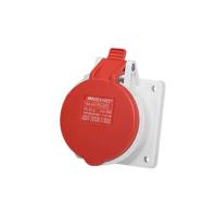 China Flush Mounted Socket Box IP44 Waterproof Industrial Concealed Straight Socket 16A 200-250V 32A 380-415V for sale
