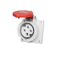 China Flush Mounted Socket Box IP44 Waterproof Industrial Concealed Straight Socket 16A 200-250V 32A 380-415V for sale