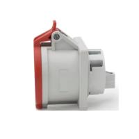 China Flush Mounted Socket Box IP44 Waterproof Industrial Concealed Straight Socket 16A 200-250V 32A 380-415V for sale