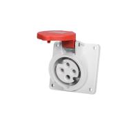 China IP44 Waterproof Industrial Concealed Angled Socket 16A 200-250V 32A 380-415V for sale