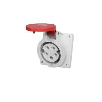 China IP44 Waterproof Industrial Concealed Angled Socket 16A 200-250V 32A 380-415V for sale
