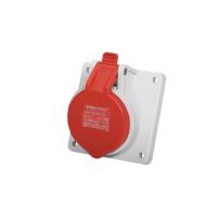 China IP44 Waterproof Industrial Concealed Angled Socket 16A 200-250V 32A 380-415V for sale