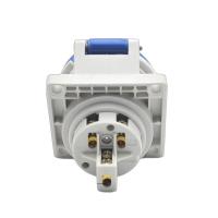 China IP44 Waterproof Industrial Concealed Angled Socket 16A 200-250V 32A 380-415V for sale