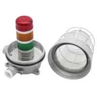 China 90dB IP66 Buzzer Alarm Sound Light Multi-colors Tri-color Explosion Proof Audible and Visual Light with Cover for Oil and Gas for sale