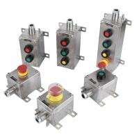 China Waterproof Stainless Steel Explosion-proof Start-stop Switch Button Box IP65 Emergency Stop Control Switch Multi-Button 10A 220V for sale