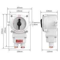 China High Current 25A Aluminum Alloy Explosion Proof Rotary Changeover Switch Multiple Contact Configurations IP66 Ex Control Switch for sale