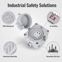 China IP66 Explosion Proof Wall Socket Die Cast Aluminum 5 Holes 10A AC220V Flameproof Power Socket For Oil Chemical Hazardous Zone for sale