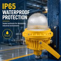 China GLOMRO 30W Maintenance-Free Explosion-Proof Lamp Tempered Glass Cover for Warehouses Gas Stations Hanging Installation for sale