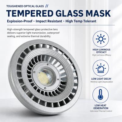 China 20W~120W Round LED Explosion-Proof Lamp IP66 Industrial Anti-Corrosion Explosion Resistant Lighting Fixture for sale