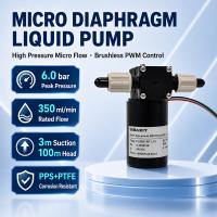 China BAXIT PL8060-NF1.10 Micro Brushless DC Self Priming High Pressure Diaphragm Pump PWM Speed Control PTFE Diaphragm Inkjet Spray for sale