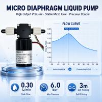 China BAXIT DC12V 24V Micro Brushless Diaphragm Pump PL8060-NF1.10 PWM Speed Control Corrosion Resistant Mini Liquid Pump for sale