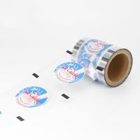 China Plastic Printed Laminated Sealing Cup Packaging Film Roll Milk Tea Cup Sealer Film Roll for sale