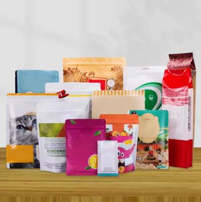 China Custom Printing Food Grade Plastic Aluminium Foil Pouch Stand Up Bag With Window And Zipper for sale