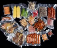 China Transparent Vacuum Food Packaging Embossed Nylon Fresh-Keeping Packaging Bag Food And Fruit Gravure Printing Surface for sale