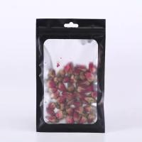 China Matte Black Odor Resistant Plastic Zip Lock Packaging Mylar Bag With Clear Window for sale