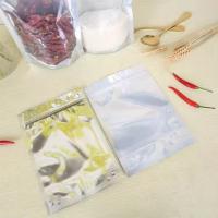 China Resealable Aluminum Foil Food Bag Storing Candy Cookies Nuts Tea Vertical Zipper Bag With Transparent Window for sale