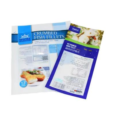 China Custom Printed Logo Hot Seal Bags  Three Side Sealed Frozen Food Storage Plastic Vacuum Bags For Meat Packaging for sale