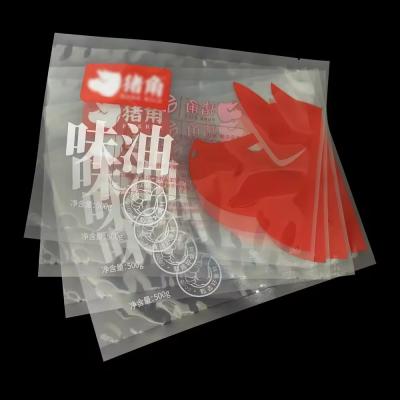 China Custom Printed Three Side Seal Bag Nylon Frozen Food Saver Plastic Vacuum Seal Bag For Meat Food for sale