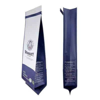 China 1kg 2kg Laminated Side Gusset Pouch Custom Logo Printing Coffee Powder Bag With Tin Tale for sale