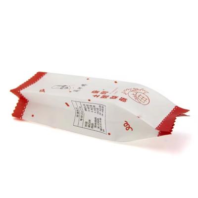 China OEM Cotton Paper Pastry Side Gusset Pouch Pineapple Cake Paper Packaging Bags Wrapper For Cookie Candy for sale