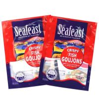 China Custom Printed Vacuum Fish Chicken Frozen Food Packaging 3 Side Seal Plastic Bags With Logos for sale