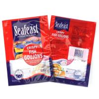 China Custom Printed Vacuum Fish Chicken Frozen Food Packaging 3 Side Seal Plastic Bags With Logos for sale