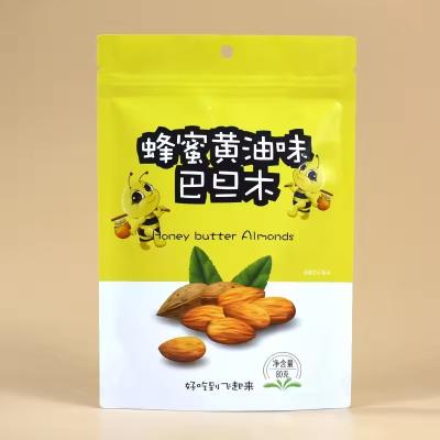 China Custom Printed Biodegradable Aluminized Foil Smell Proof Cookie Packaging Kraft Paper Stand Up Ziplock Pouch Bags for sale