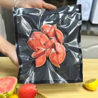 China Vacuum bag textured and embossed food saver vacuum sealer bags transparent/black vacuum bag for sale
