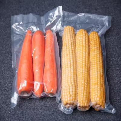 China Home Storage Transparent Nylon Plastic Food Vacuum Bags For Packaging Sweet Corn Fruit for sale