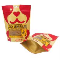 China Food Packaging Bag Custom Print Kraft Paper Gravure Printing Zipper Top Stand Up Pouch Bag With Clear Window for sale