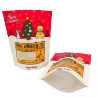 China Food Packaging Bag Custom Print Kraft Paper Gravure Printing Zipper Top Stand Up Pouch Bag With Clear Window for sale