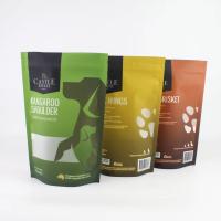 China Custom Printed Resealable Foil Ziplock Bags Plastic Packaging Stand Up Pouch For Dog Treat Pet Food Package With Window for sale