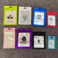 China 100 Pieces Mylar Smell Proof Resealable Bags With Clear Window Zip Lock Closure Jewelry Transparent Plastic Bag for sale