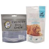 China Customization Logo Resealable Dog Food Bags Zipper Bag With Window Pet Snacks Stand Up Pouch for sale