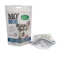 China Customization Logo Resealable Dog Food Bags Zipper Bag With Window Pet Snacks Stand Up Pouch for sale