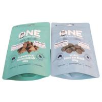China Customization Logo Resealable Dog Food Bags Zipper Bag With Window Pet Snacks Stand Up Pouch for sale